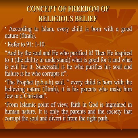 Concept of freedom of religious belief | PPT