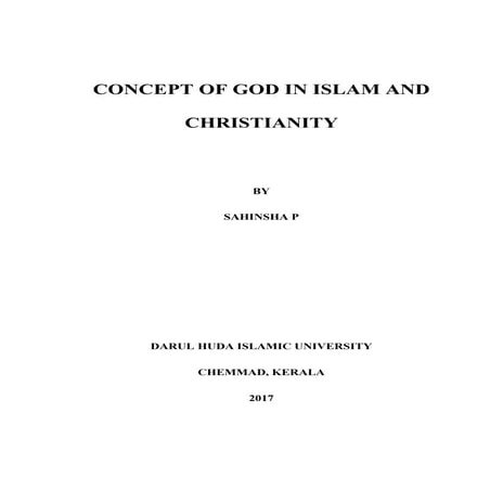 CONCEPT OF GOD IN ISLAM AND CHRISTIANITY | PDF