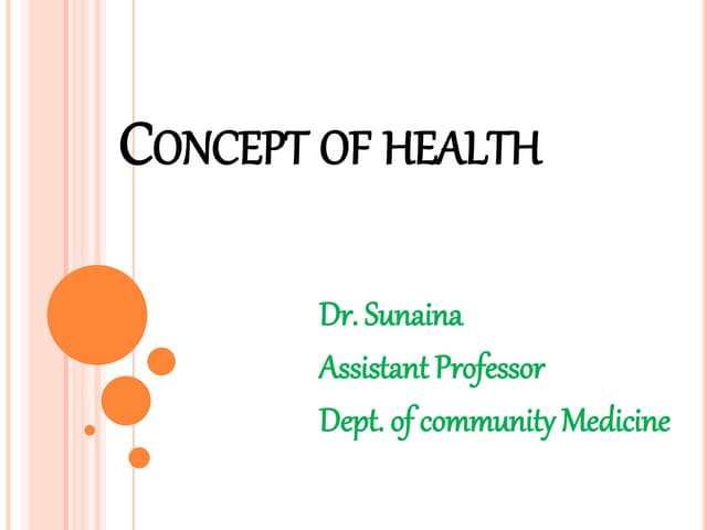 Changing Concepts Of Health | PPTX