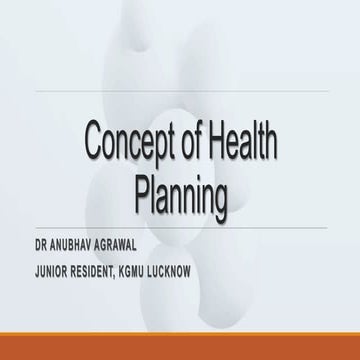 Concept of Health Planning . | PPT