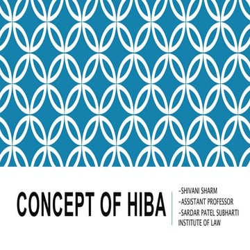 Concept of Hiba | PPTX