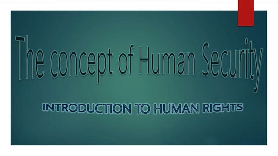 Human security | PPTX
