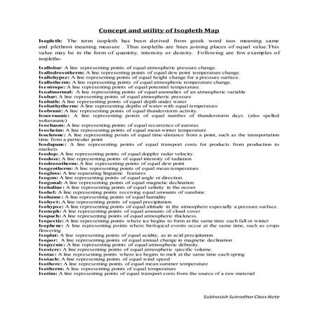 Concept Of Isopleth Docx