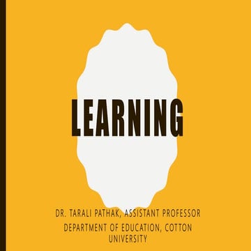 Concept of learning | PPTX | Educational Assessment | Education