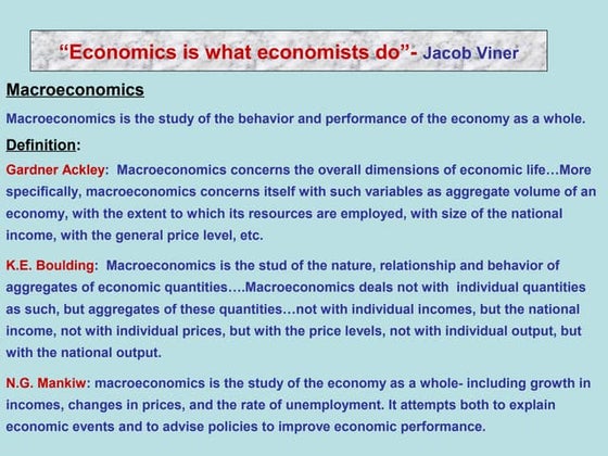 Difference between Micro Economics and Macro Economics | DOCX ...