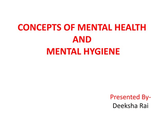Unit 3 ( mental health and mental hygiene) | PPTX