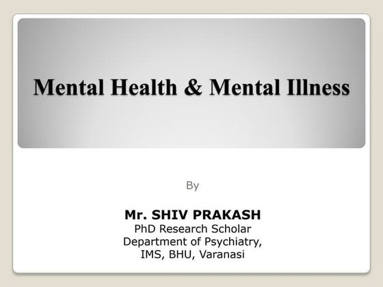 Mental Health Awareness presentation.pptx | Mental Health | Diseases ...