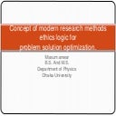 Concept of modern research methods ethics logic for Problem solution ...