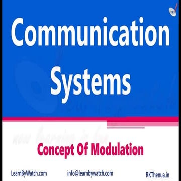 Concept Of Modulation Communication Systems Pptx Computing Technology And Computing
