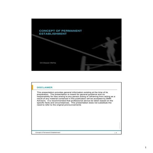 Concept of Permanent Establishment | PDF