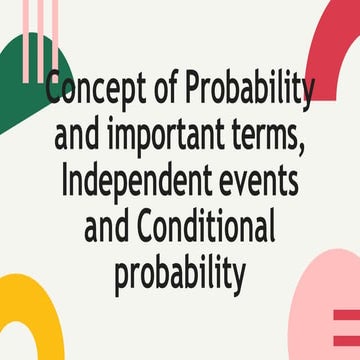 Concept of probability and important terms | PPT