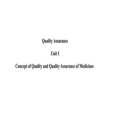 Quality Assurance | PPTX