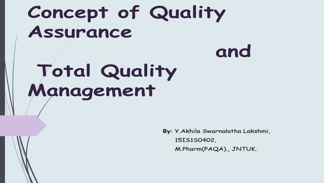 Quality control | PDF