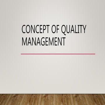 Quality concepts | PPT