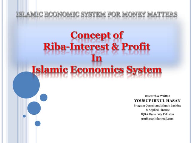 Chapter 3 Islamic Economic System and Conventional | PPTX