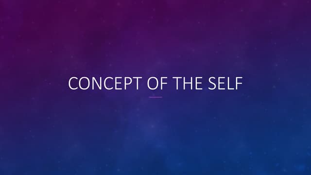 Understanding the Self: Psychological Perspectives | PPTX
