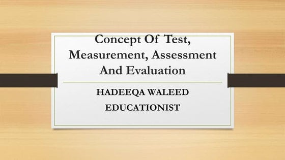 Type and classification of test | PPT