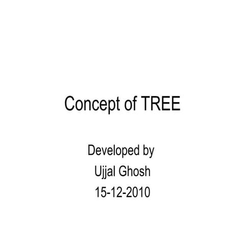 Concept Of Tree | PPT
