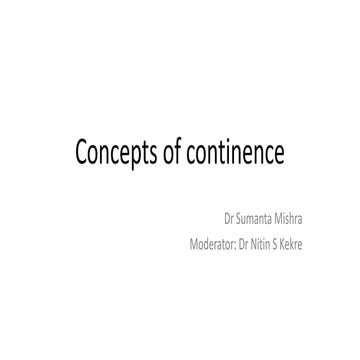 Concept of urinary continence | PPTX