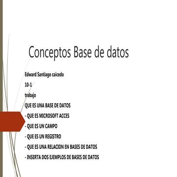 Conceptos Base de datos.pptx | Databases | Computer Software and Applications