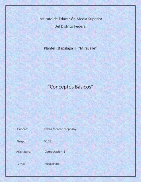 Conceptos basicos | DOCX | Computing | Technology & Computing