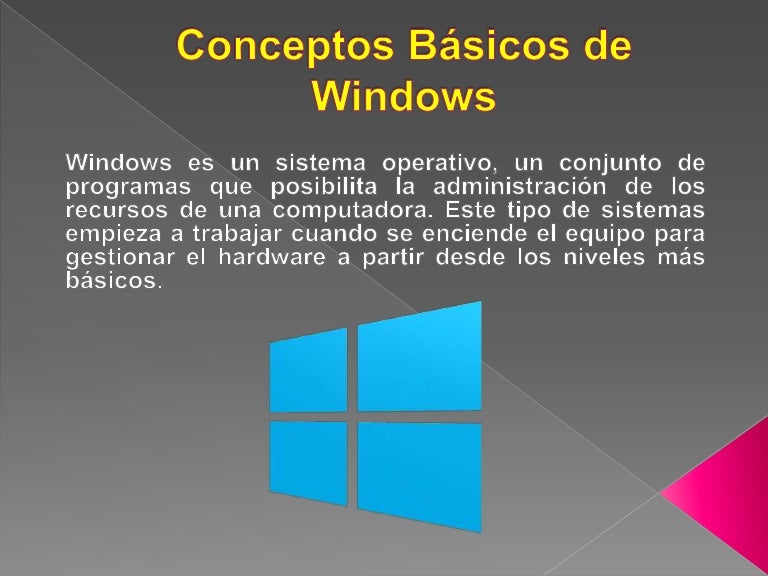Conceptos básicos de Windows