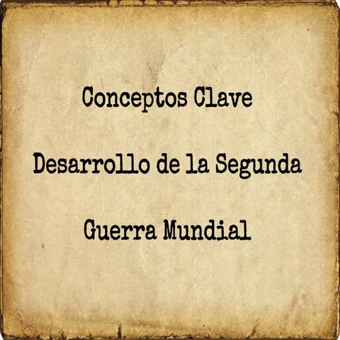 Vocabulario de la segunda guerra mundial | PPTX