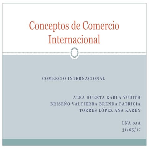 Conceptos de comercio internacional | PPTX