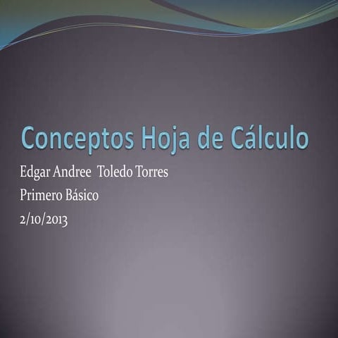 Conceptos hoja de calculo | PPT
