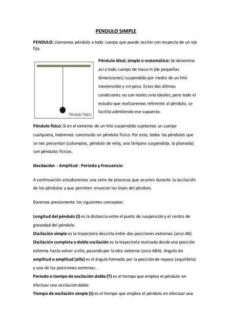 Leyes del péndulo | PPT