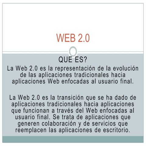 Web 2.0 Presentacion | PDF