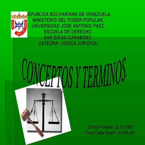 Concepto y terminos logica | PPT