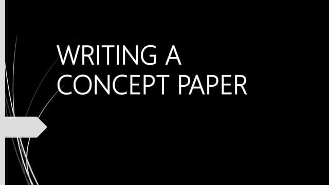 Writing a-concept-paper | PPT | Science