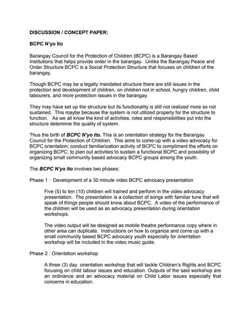 BRGY. 6 RESOLUTION NO. 24 Series of 2019 PROTECTION OF CHILDREN PLAN | PDF