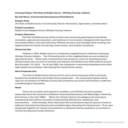 Dean, Jodi: Concept Paper, Park at Stable Acres.pdf
