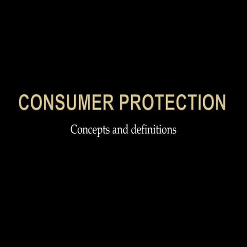 Concepts and definitions - Consumer Protection Act, 1986 | PPTX