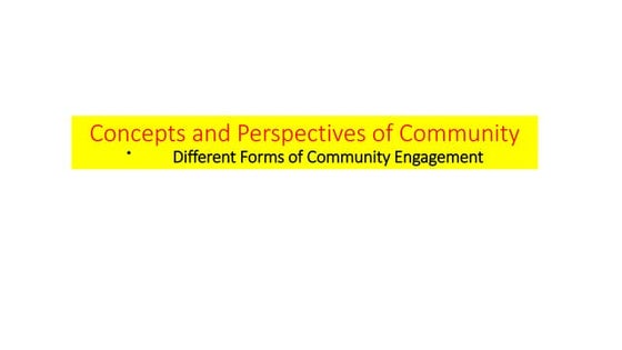 Elements of Community | PPT