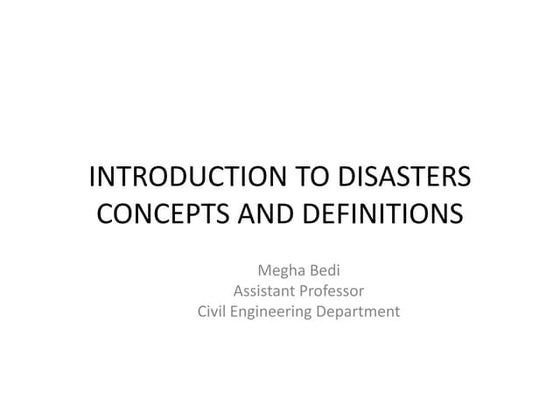 Disaster management | DOCX