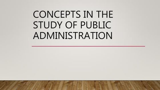 Public administration chapter 1 | PPT