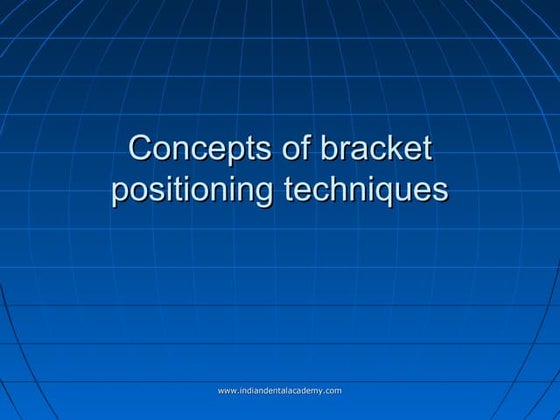 mbt bracket placement | PPT