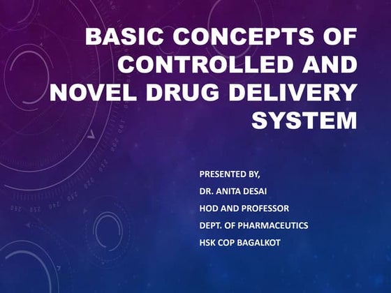 Conventional and novel drug delivery system. | PPT