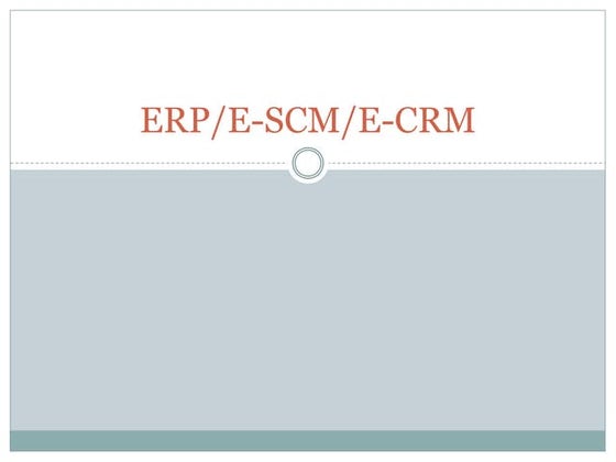 CRM and ERP | DOCX | Computing | Technology & Computing