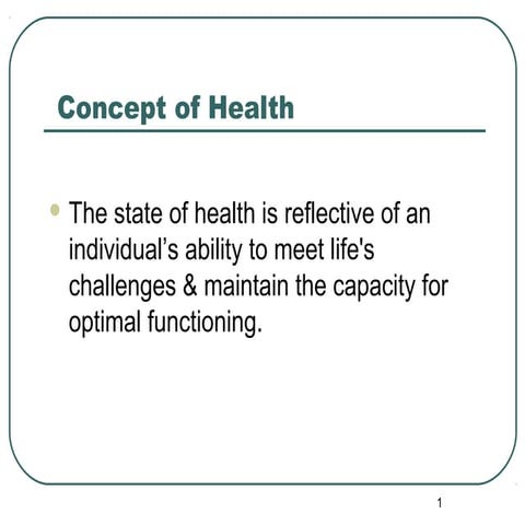 Concepts of health | PPT