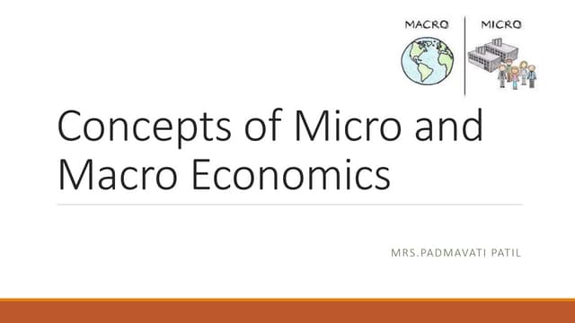 Ch. 1 micro and macro economics | PPTX