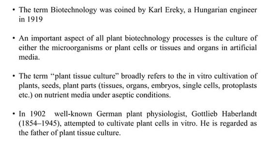Plant tissue culture media components | PPT