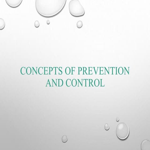 Concepts of Prevention & Control (SPM).pptx | Infectious Diseases ...