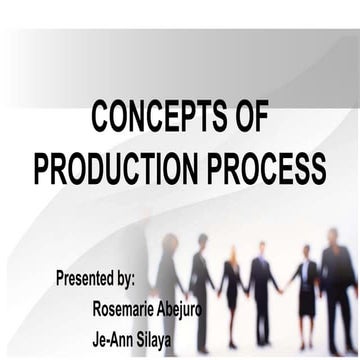 Concepts of Production Process | PPT