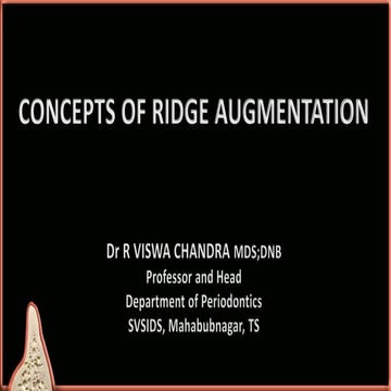 Ridge Augmentation Procedures | PPTX