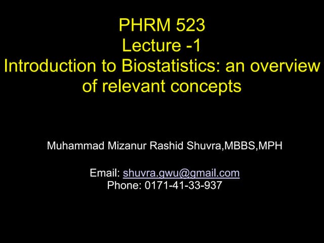 Concept Stat Lecture 1 Ppt
