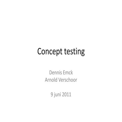 Concept testing | PPTX